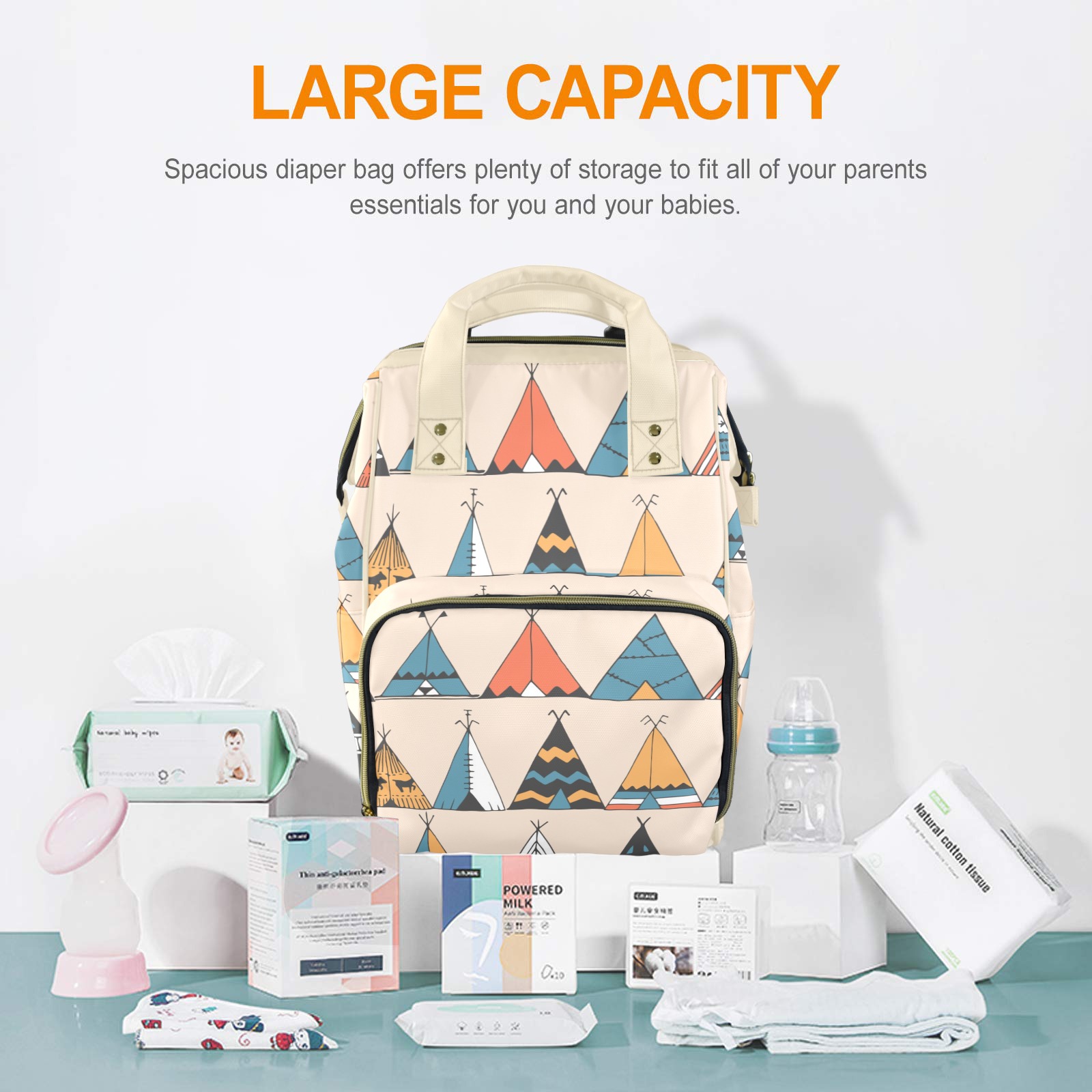 Multi-Function Diaper Bag-New (Model 1688)