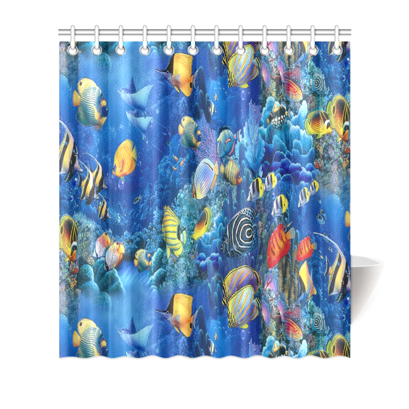 Underwater World Shower Curtain 66x72 Id D38095