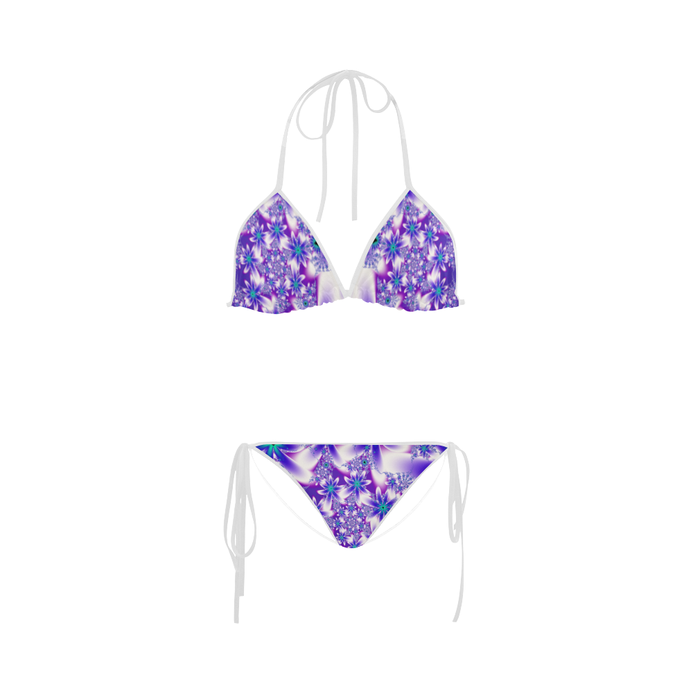 Purple Fractal Flower Bikini Custom Bikini Swimsuit Id D323785