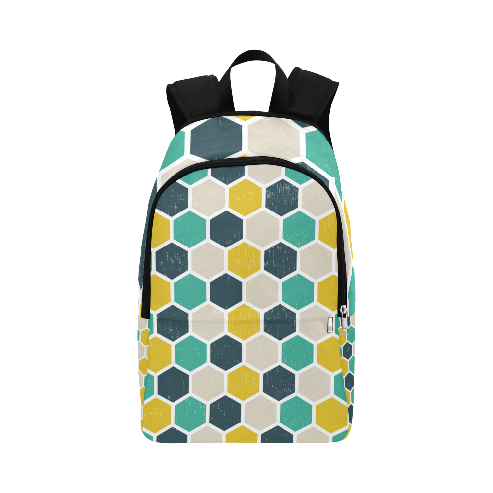 Hexagonal Geometric Fabric Backpack for Adult (Model 1659) | ID: D2373243
