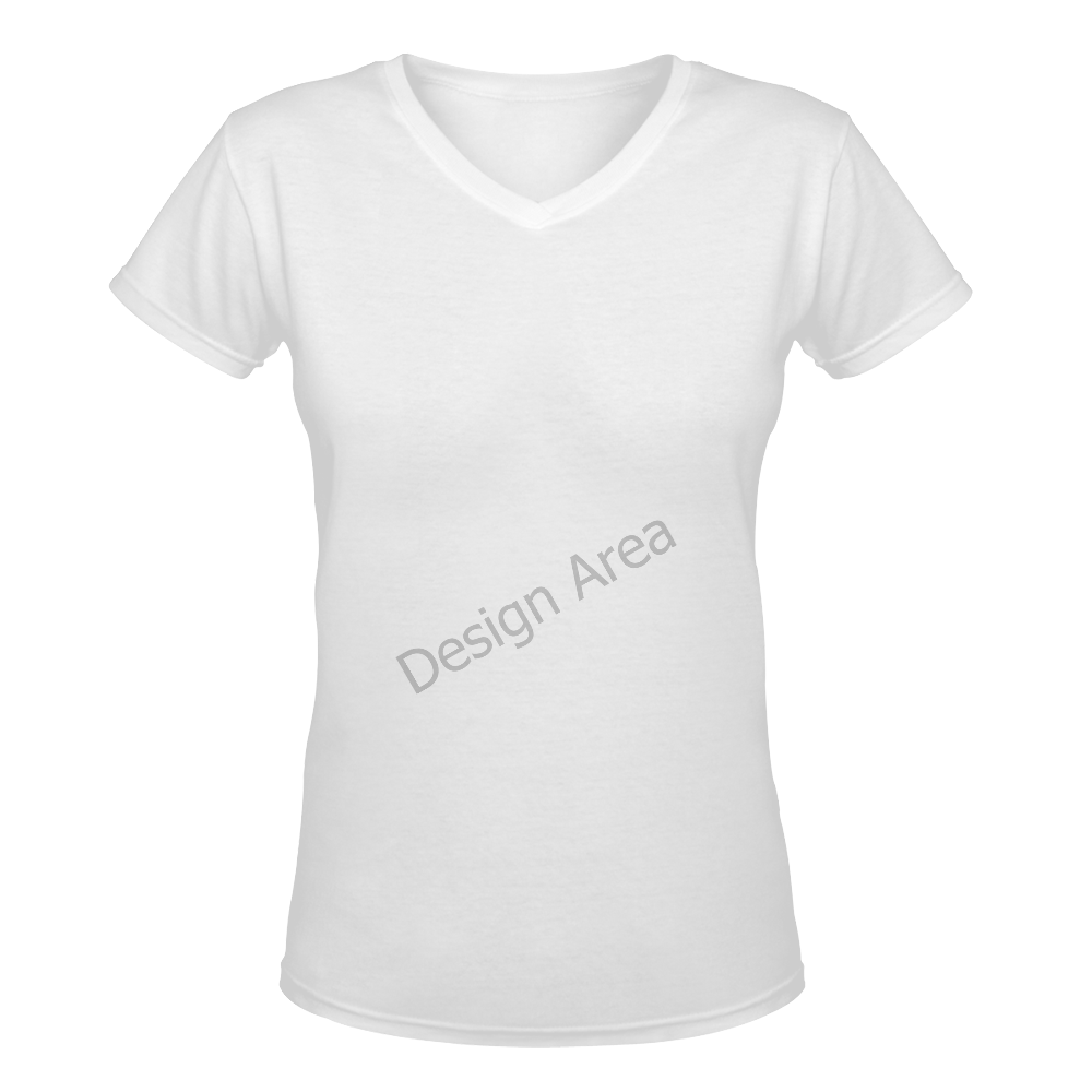 Personalized Durable Deep V-neck T-shirt for Women