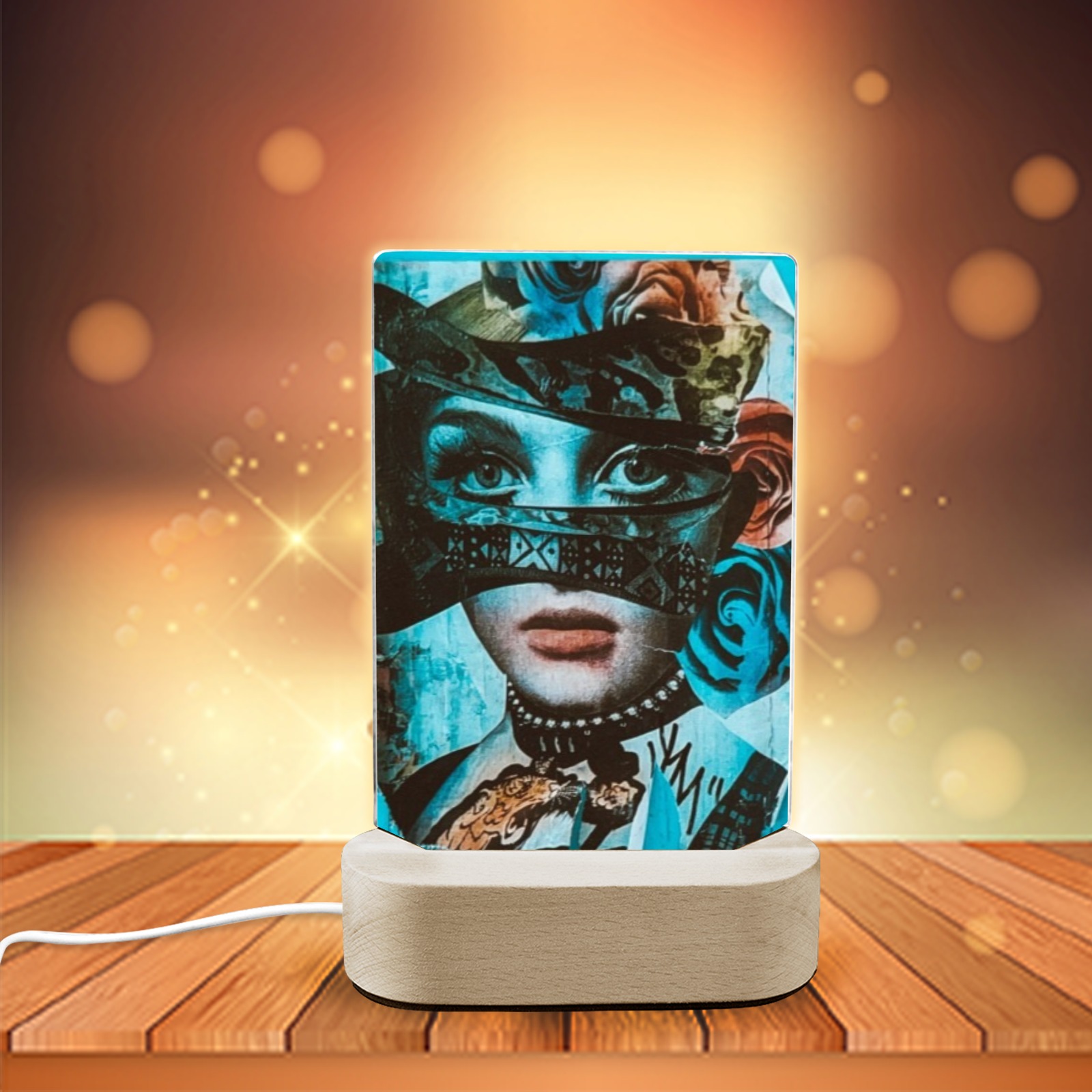 Acrylic Photo Panel with Lighted Stand