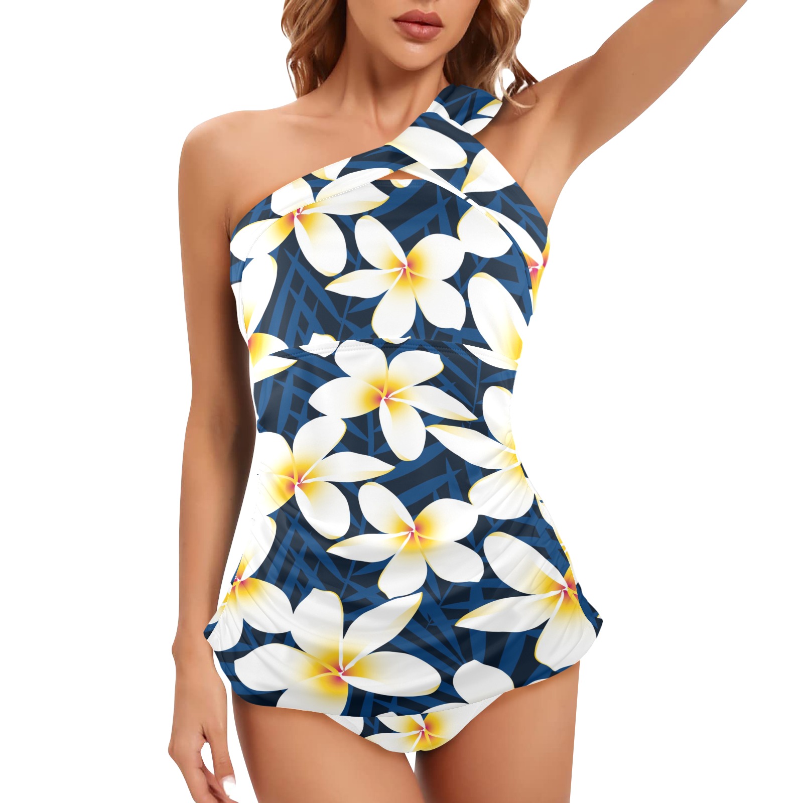 Women's One Shoulder Backless Swimsuit (Model S44)