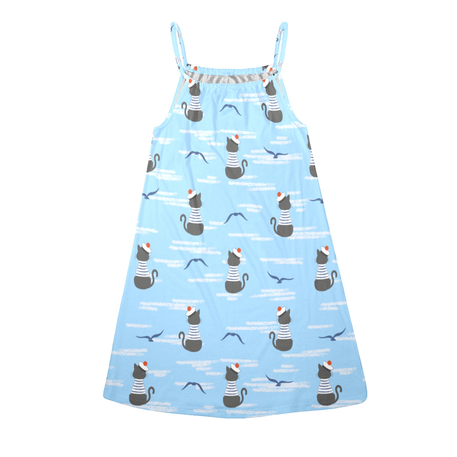 Drawstring Neck Sleeveless Dress (Model D68)