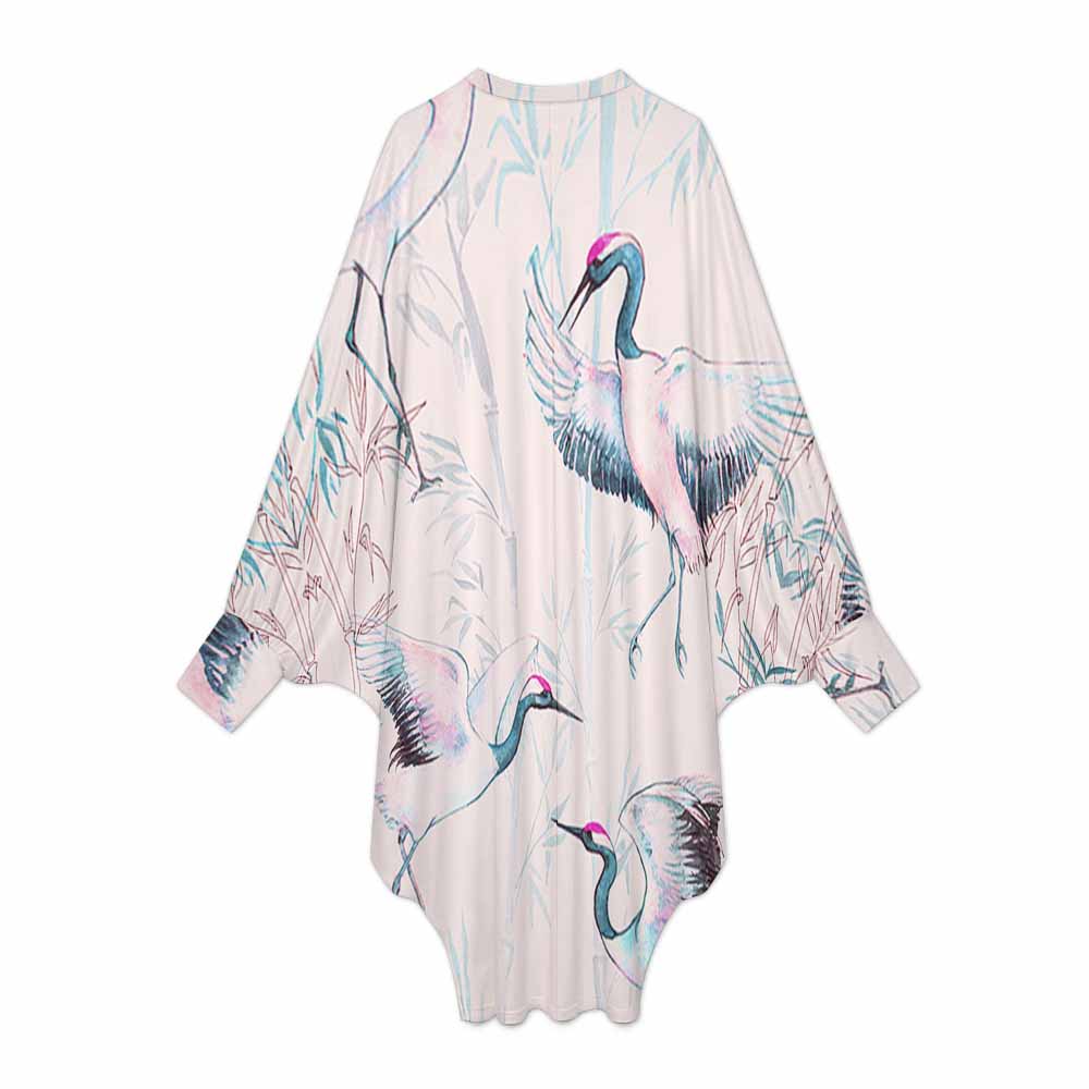 Oversize Batwing Sleeves Shape Dress