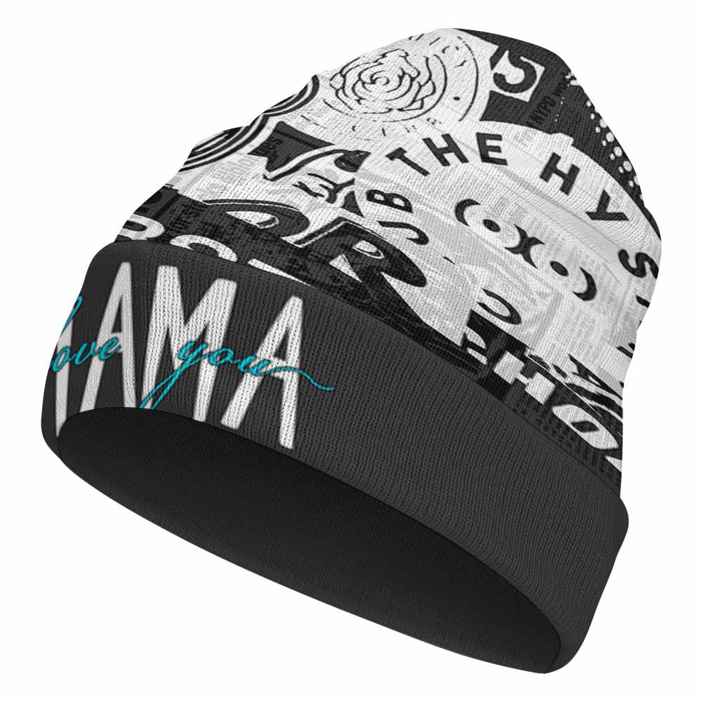 All Over Print Knit Beanie
