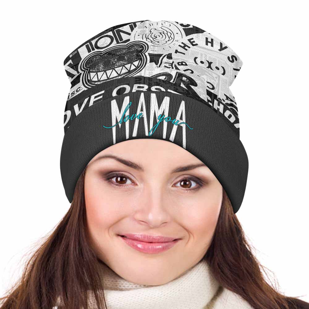 All Over Print Knit Beanie