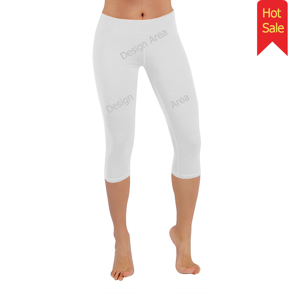Women's Low Rise Capri Leggings (Invisible Stitch) (Model L08)