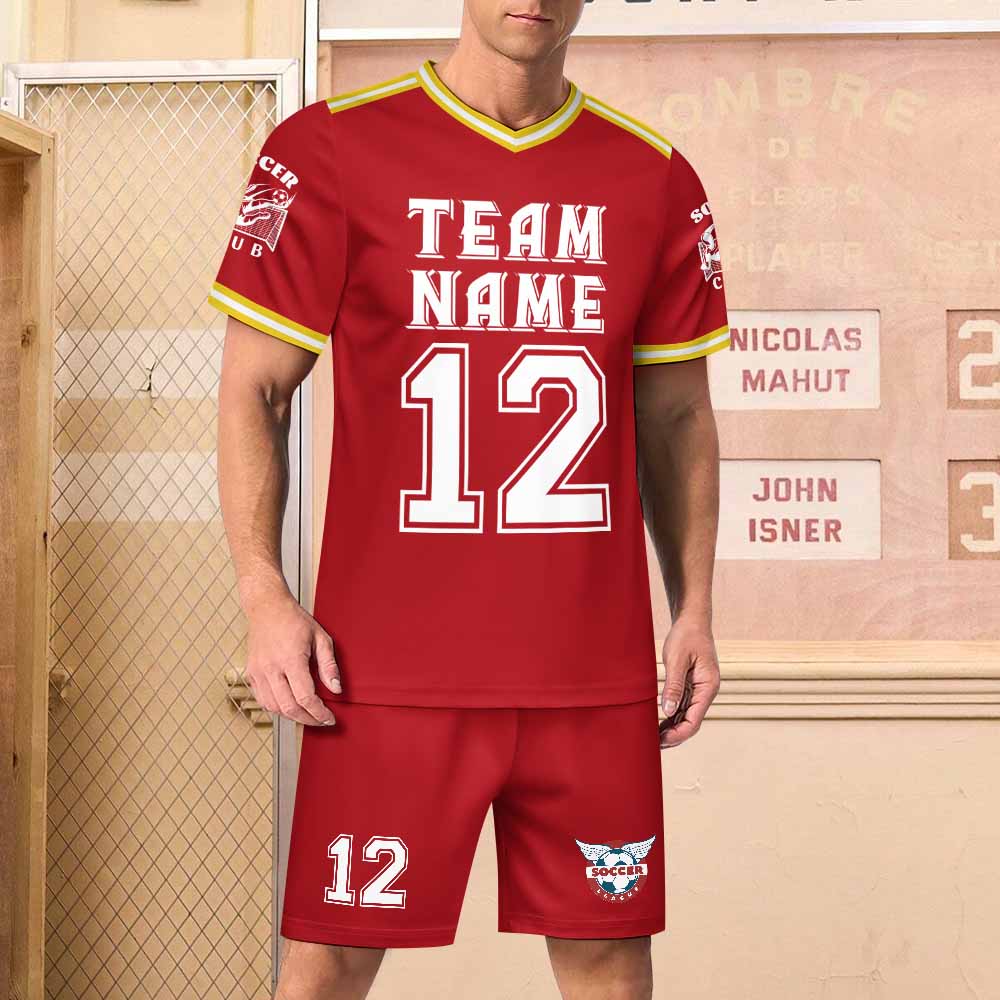 V-neck Soccer Jersey Suit