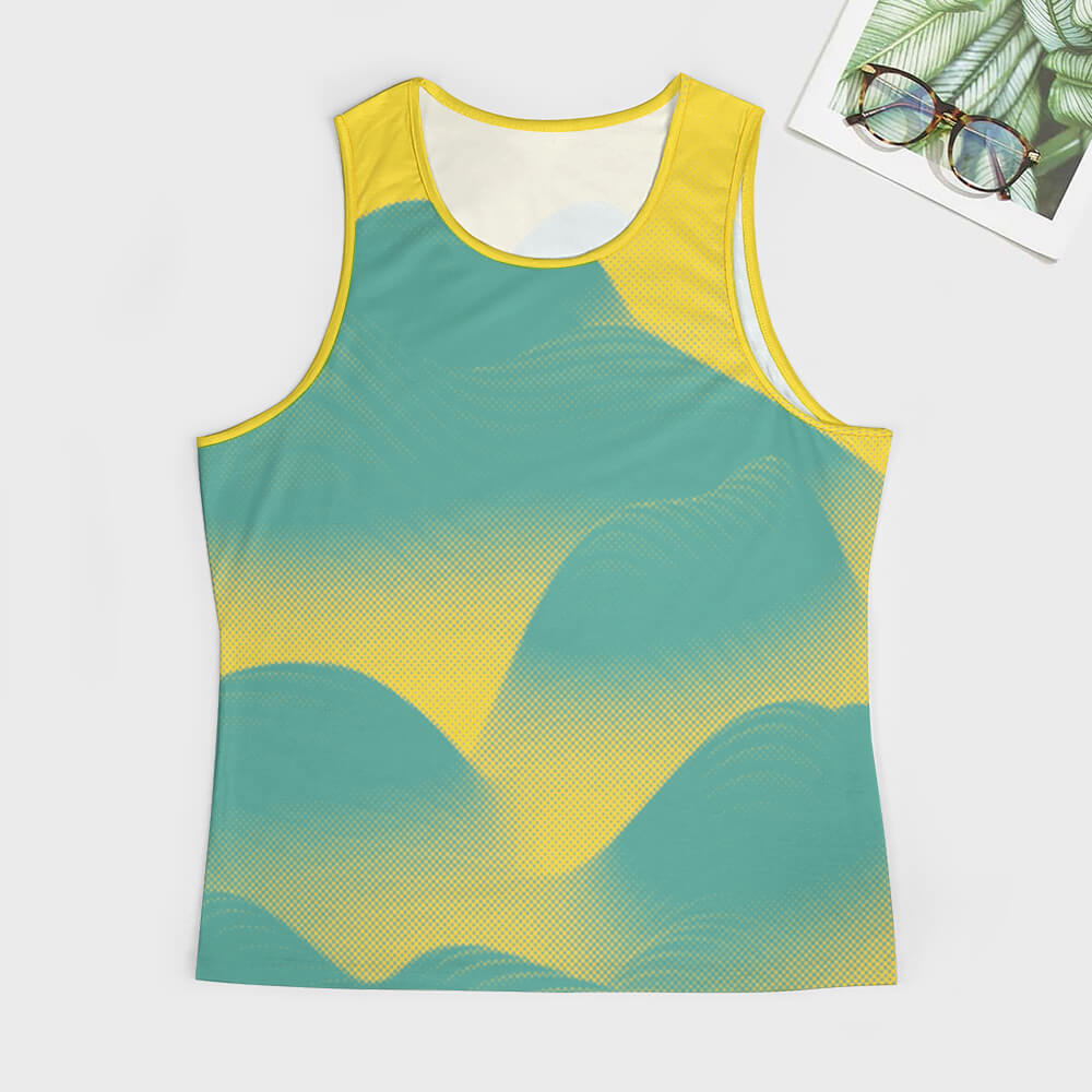 Men's All Over Print Tank Top (BKREV1)