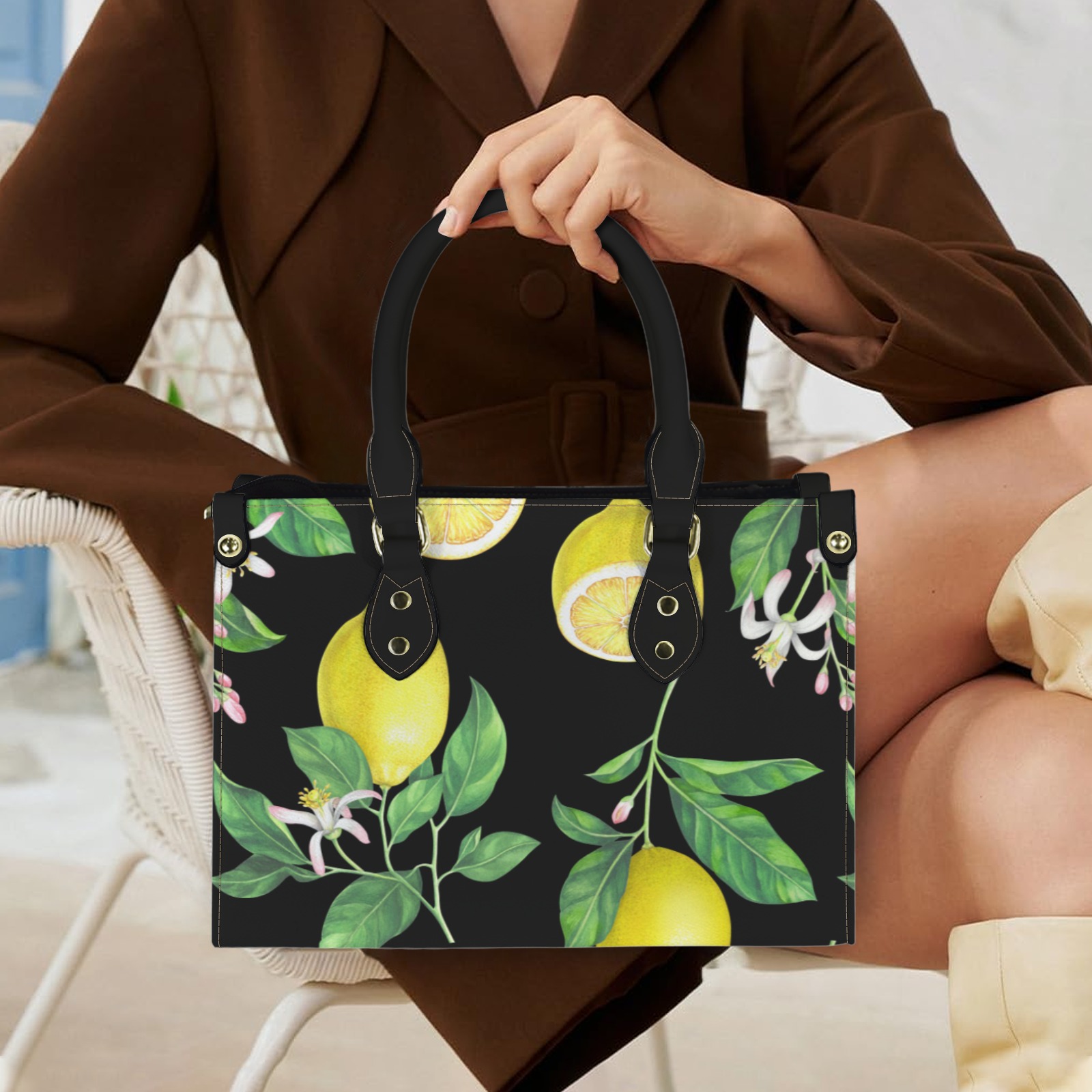 PU Leather Handbag-Small (Model 1747)