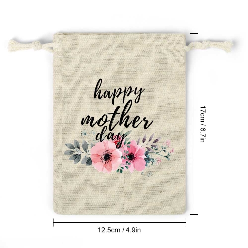 Small Cotton Linen Drawstring Bags