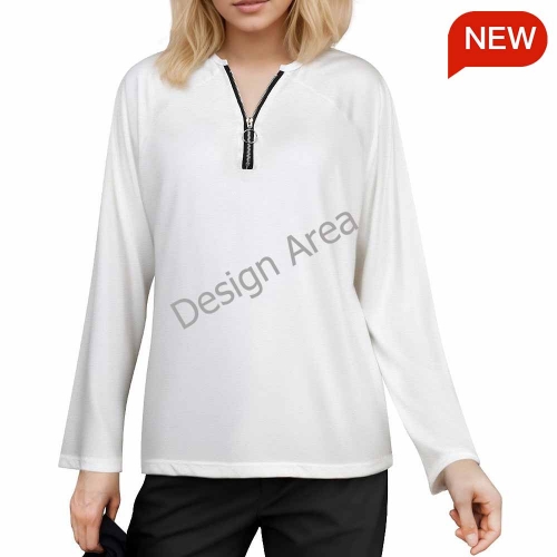 Women's Zip Up Long Sleeve Shirt