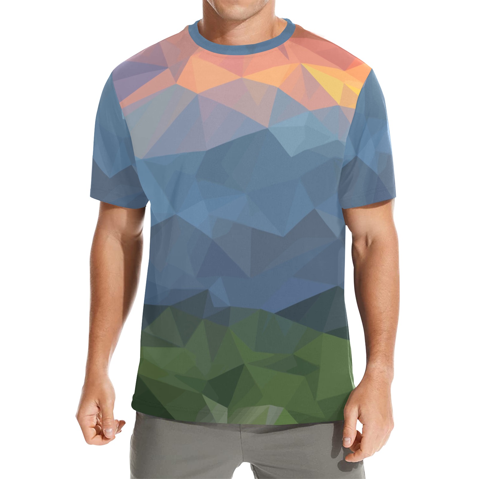 Men's All Over Print Crew Neck T-Shirt (Model T40-2)