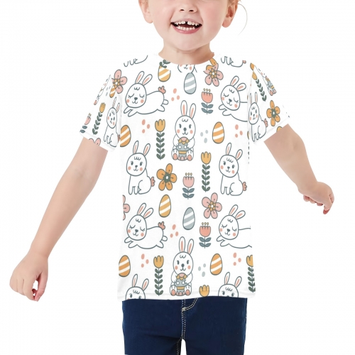 Little Kids' All Over Print Crew Neck T-Shirt (Model T40-2)