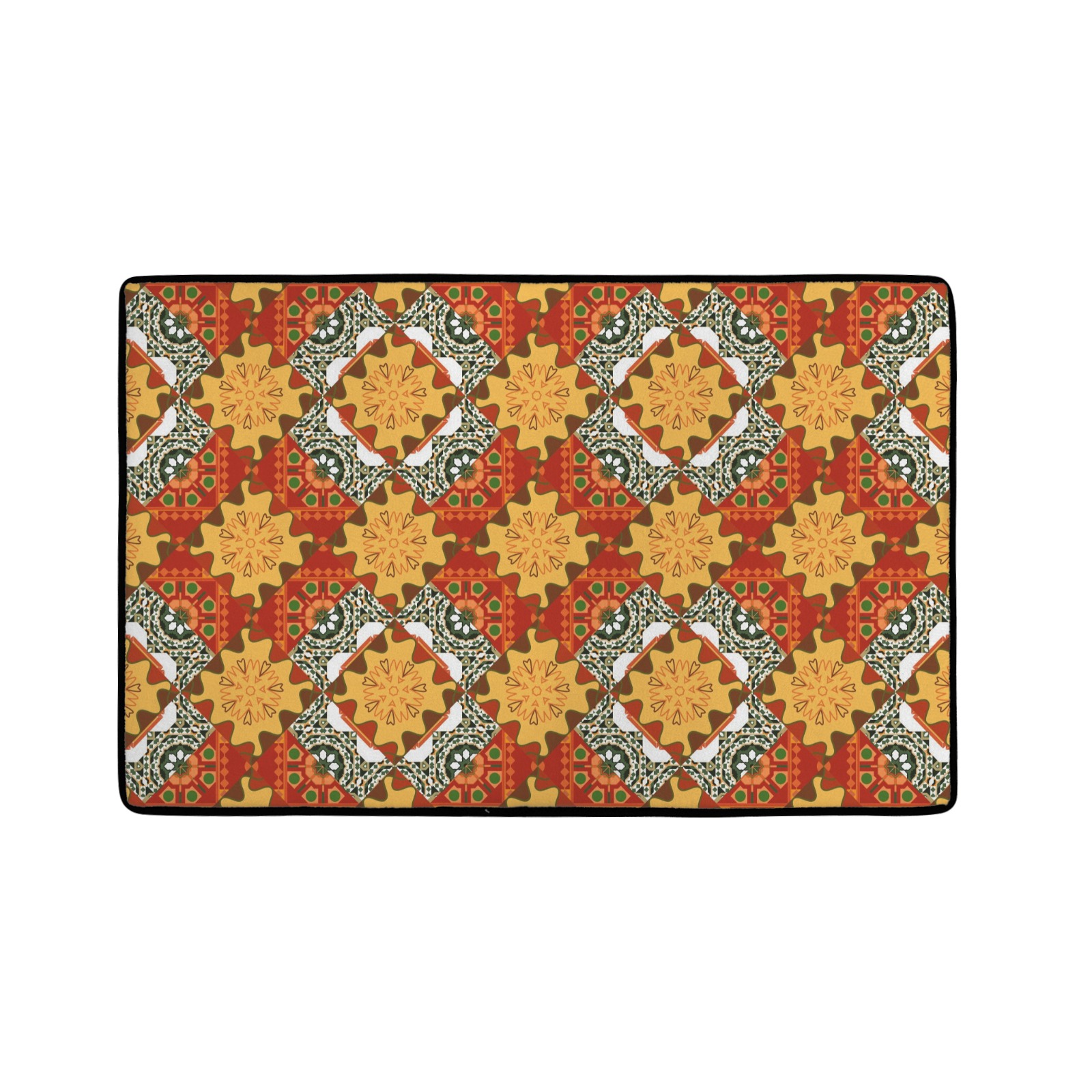 Area Rug with Black Binding 31"x20"