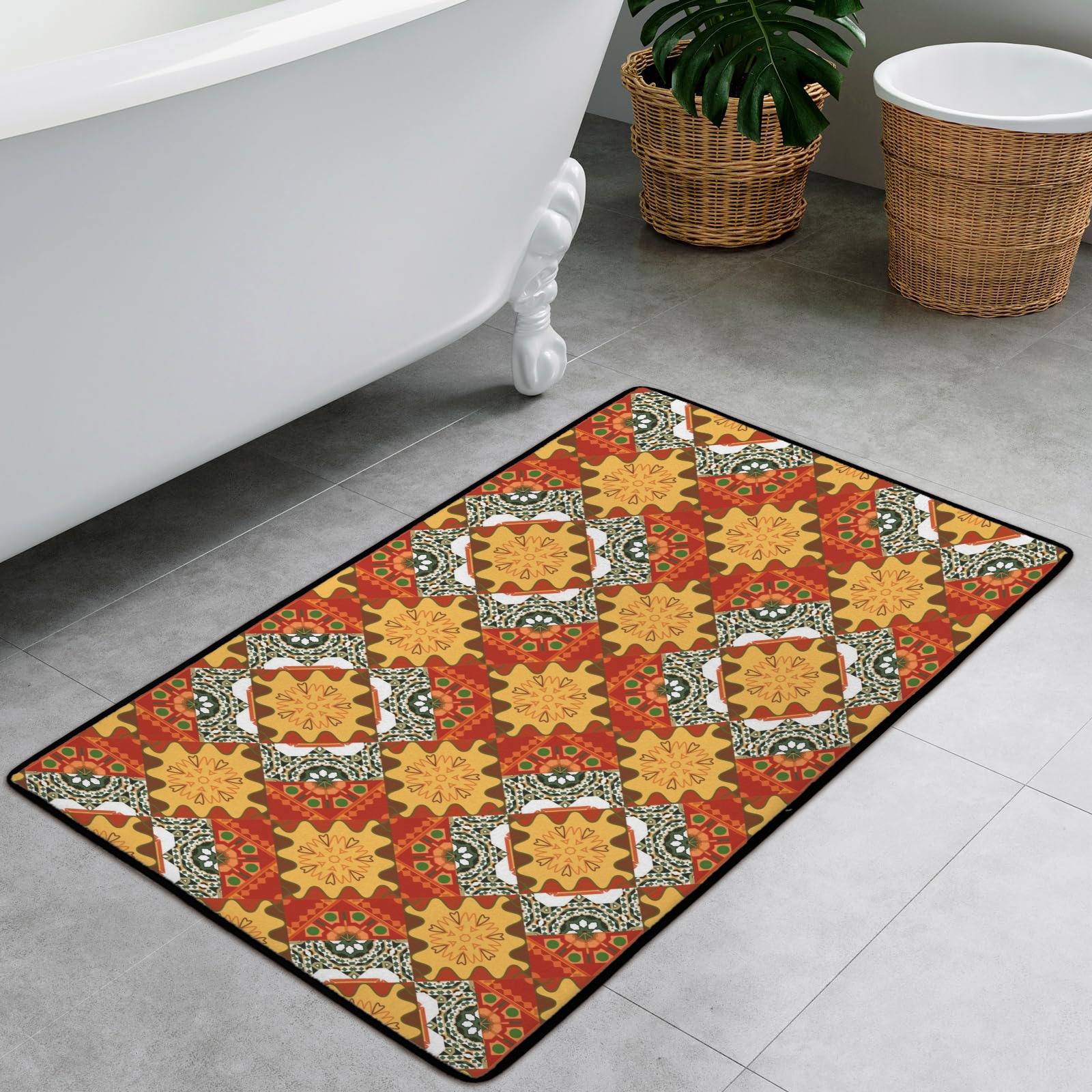 Area Rug with Black Binding 31"x20"