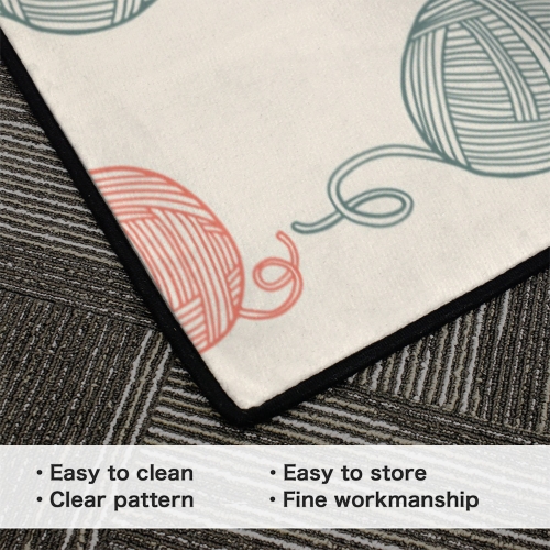 Area Rug with Black Binding 84"x60"