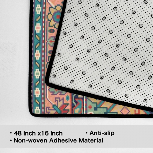 Area Rug with Black Binding 48"x16"