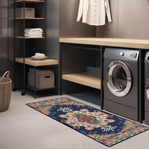 Area Rug with Black Binding 48"x16"