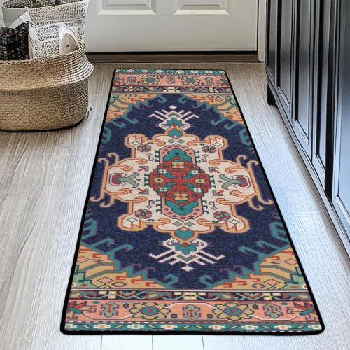Area Rug with Black Binding 48"x16"