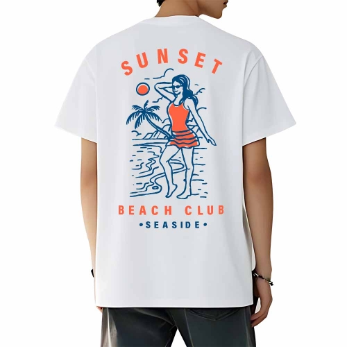 Cotton Short Sleeve T-shirt (Two Sides Printing)