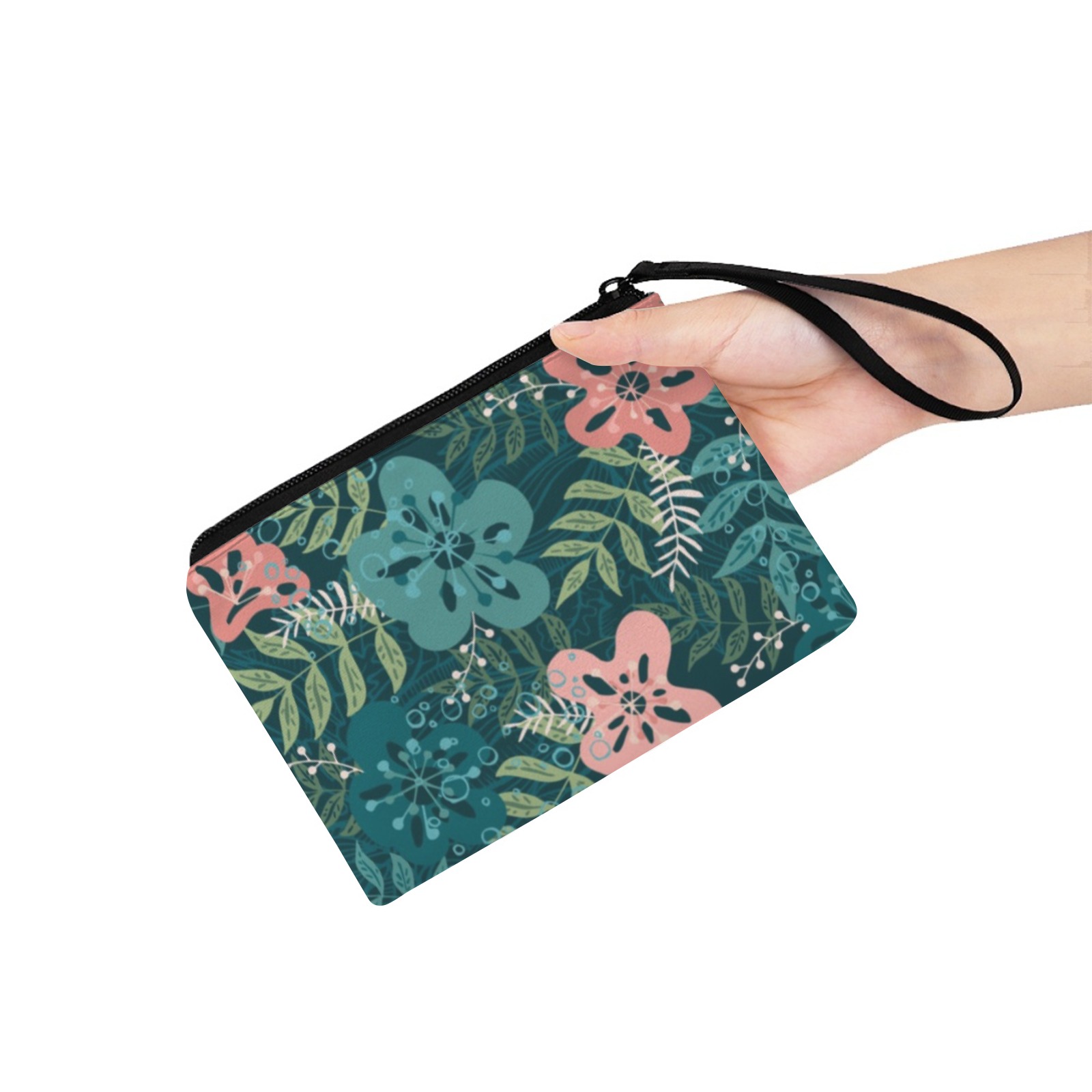 Customizable Carry-All Pouch 7x5 inches - Polyester with Handle & Zipper