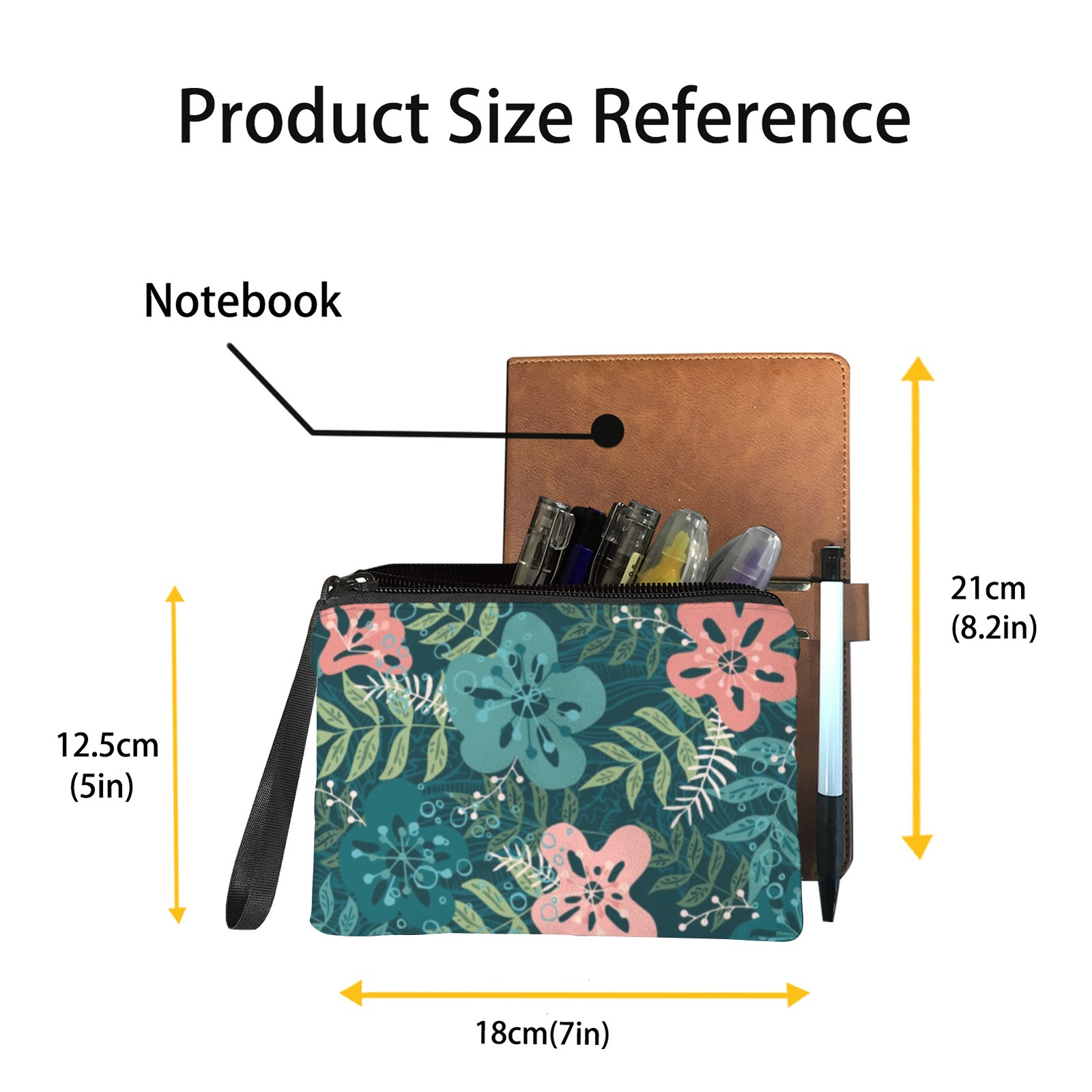 Customizable Carry-All Pouch 7x5 inches - Polyester with Handle & Zipper