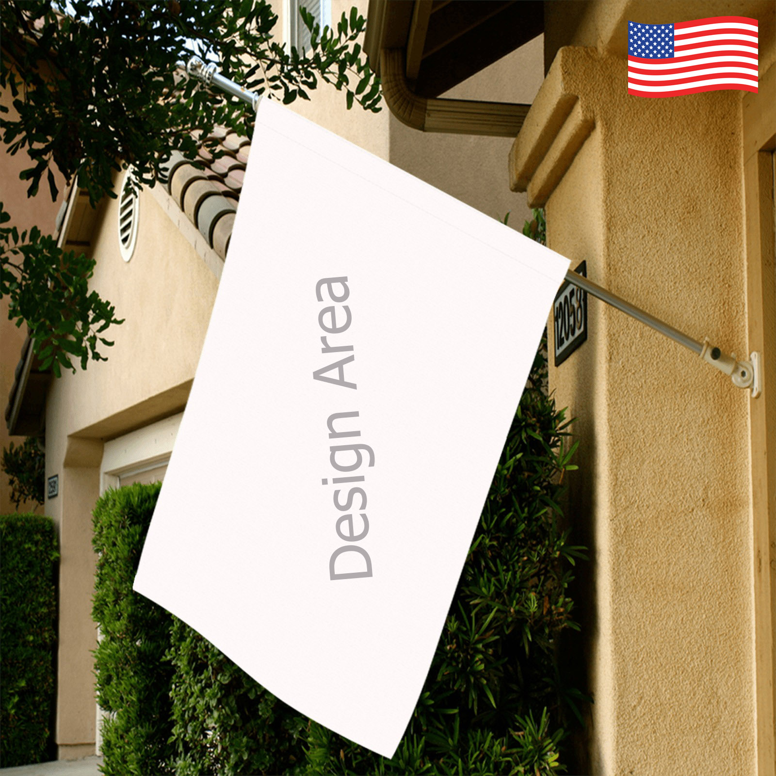 Customizable Garden Flag - 60x36 inches - Durable Black Coated Fabric