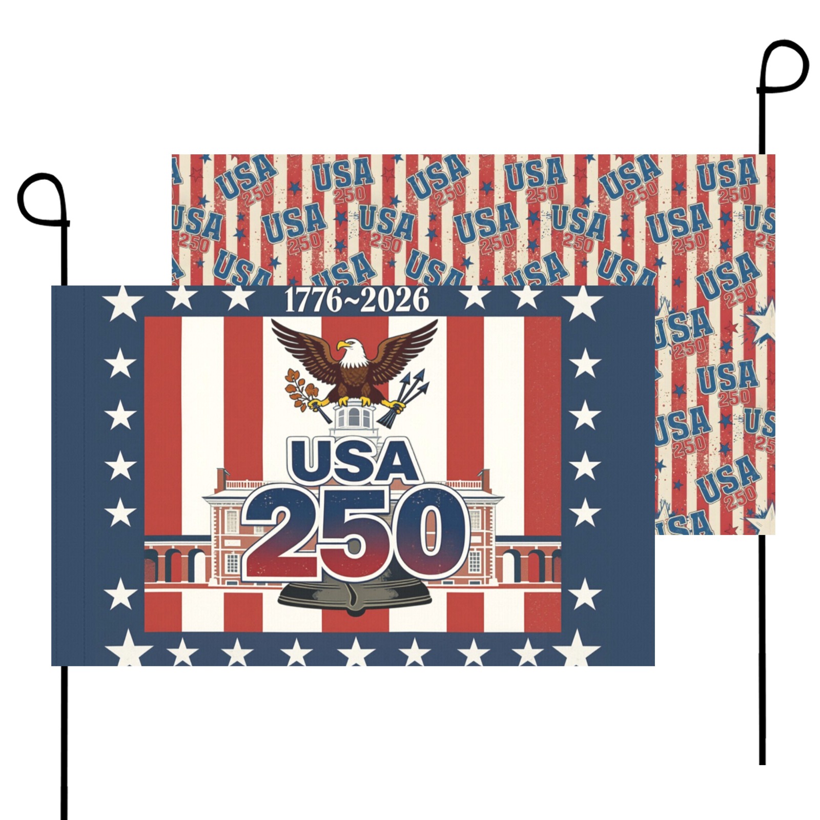 Customizable Garden Flag - 60x36 inches - Durable Black Coated Fabric