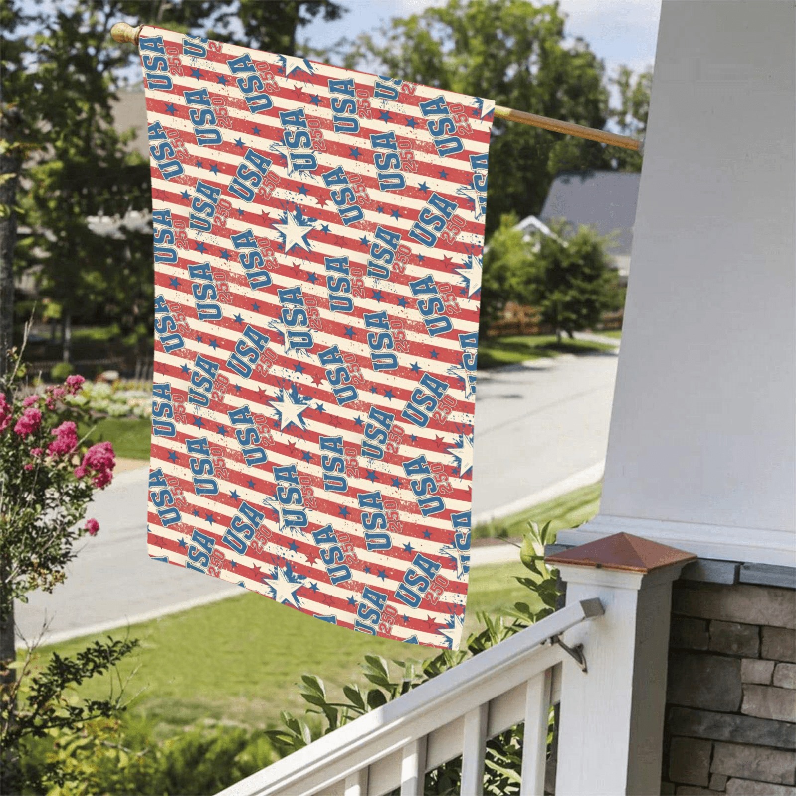 Customizable Garden Flag - 60x36 inches - Durable Black Coated Fabric
