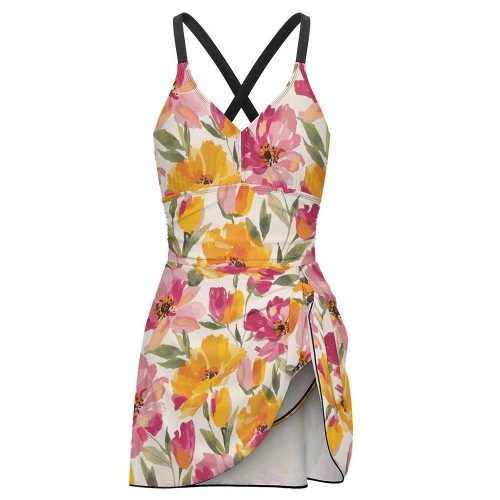 Women's Hem Tie One-Piece Swimsuit