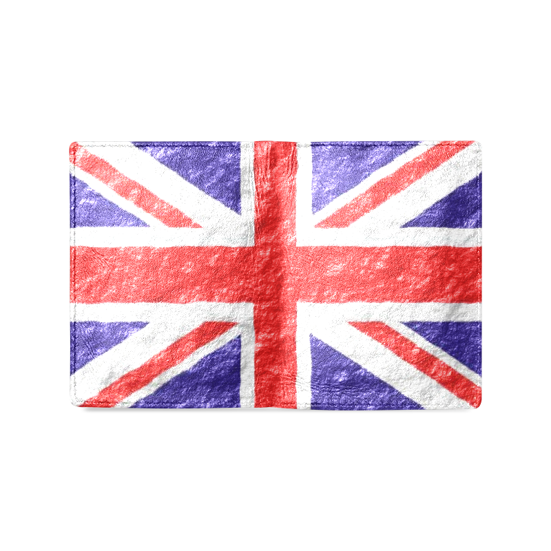 Unique Union Jack Flag Leather Wallet Men's Leather Wallet (Model 1612 ...