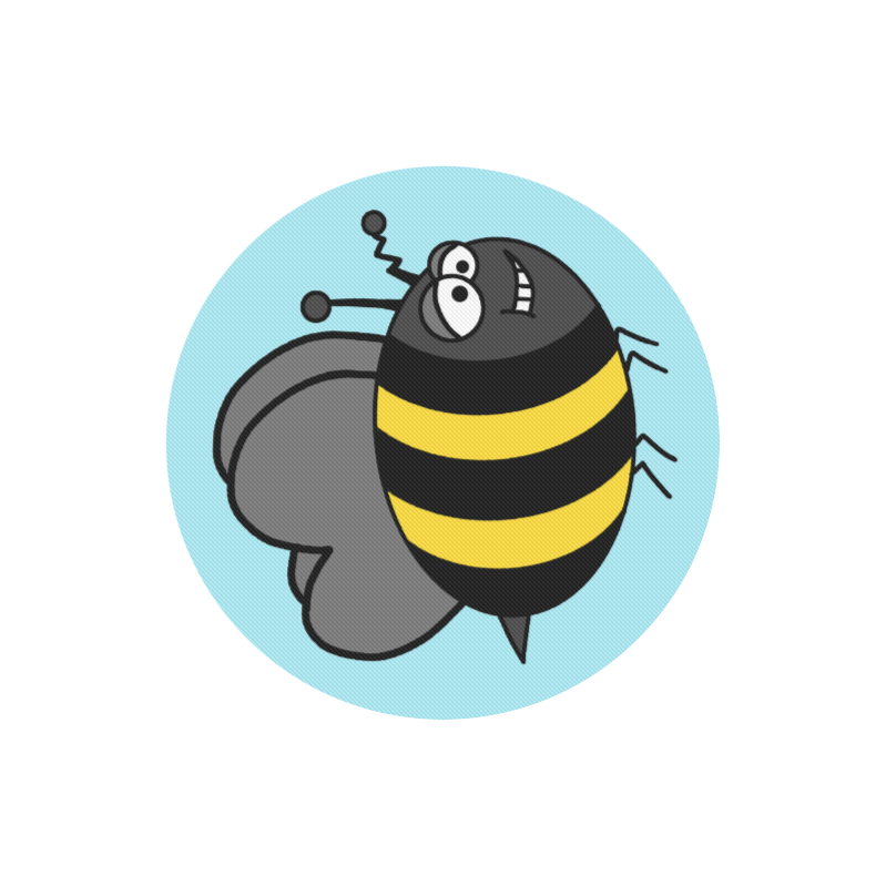 Crazy Bee Round Mousepad | ID: D48772