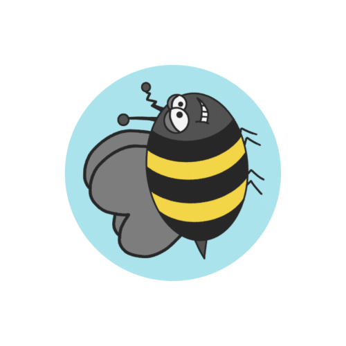 Crazy Bee Round Mousepad | ID: D48772