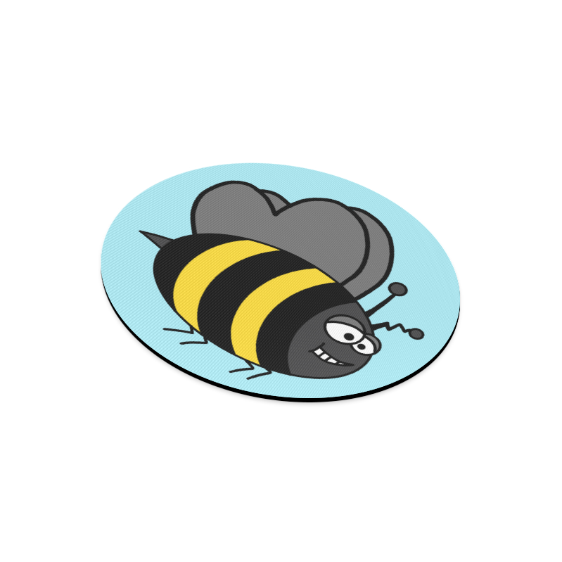 Crazy Bee Round Mousepad | ID: D48772