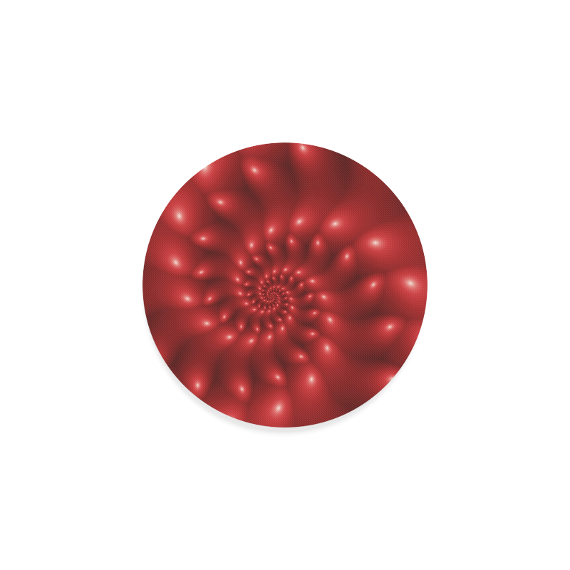 Glossy Red Spiral Coasters Round Coaster | ID: D50842
