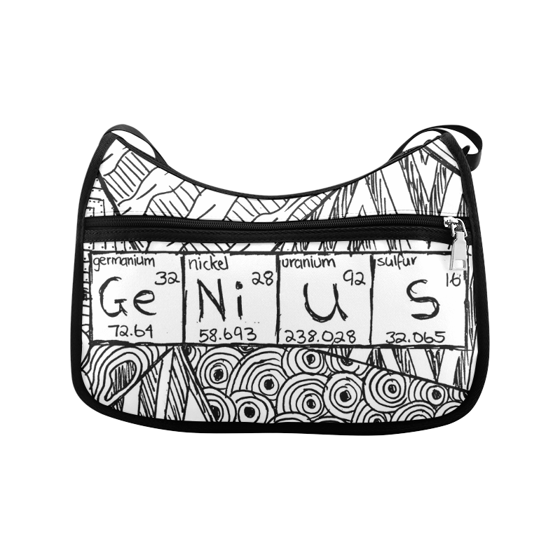 Genius Black and White Design Crossbody Bags (Model 1616) | ID: D51881