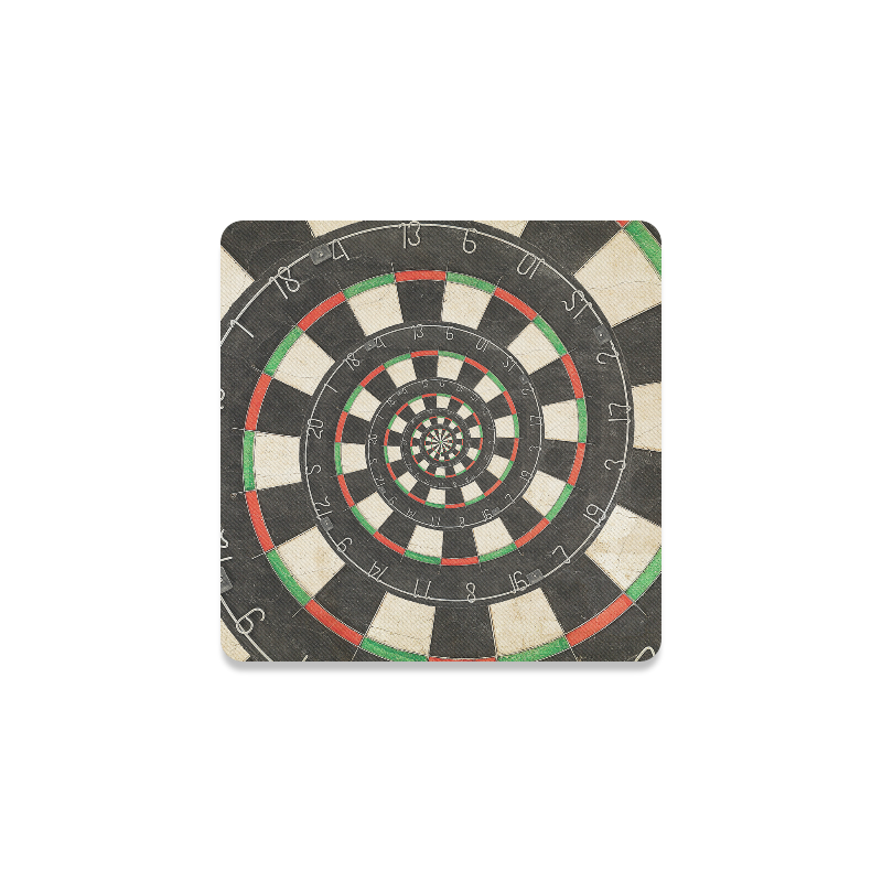 Spiral Dart Board Droste Effect Square Coaster | ID: D87931
