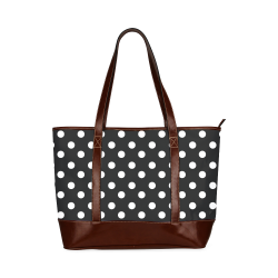 Indian Red Polka Dots Tote Handbag (Model 1642) | ID: D103440