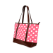 Indian Red Polka Dots Tote Handbag (Model 1642) | ID: D103440