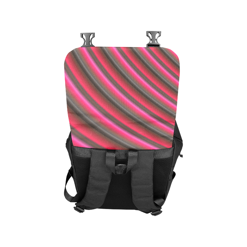 Glossy Red Gradient Stripes Casual Shoulders Backpack (Model 1623) | ID ...