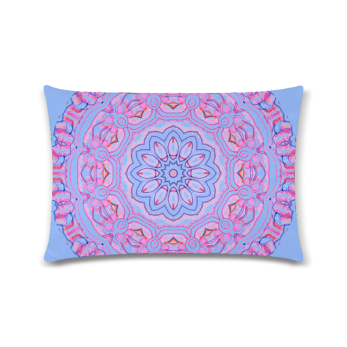 Pink Blue Ribbons, Flowers Valentangle Mandala Periwinkle Custom ...