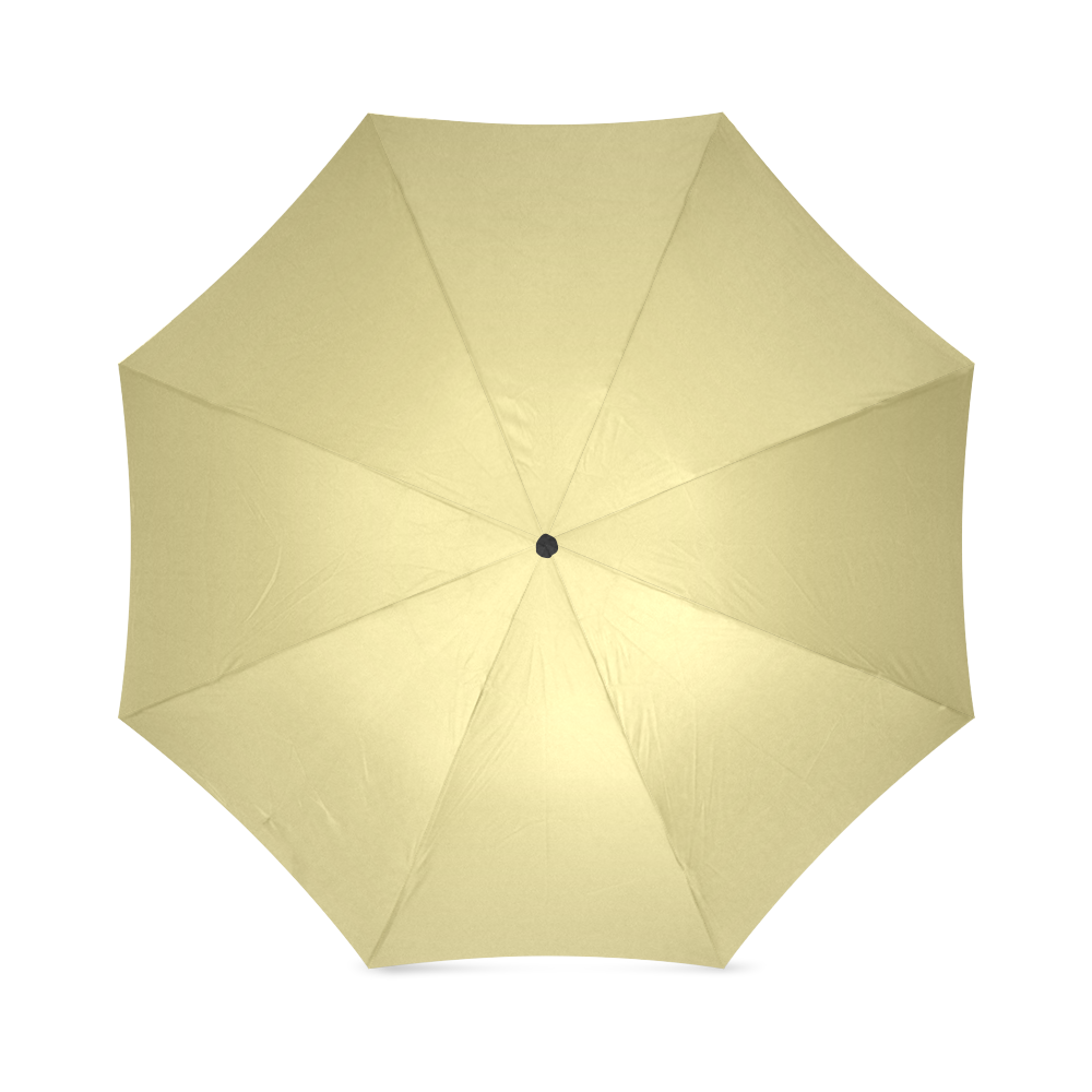 Custard Color Accent Foldable Umbrella (Model U01) | ID: D162073
