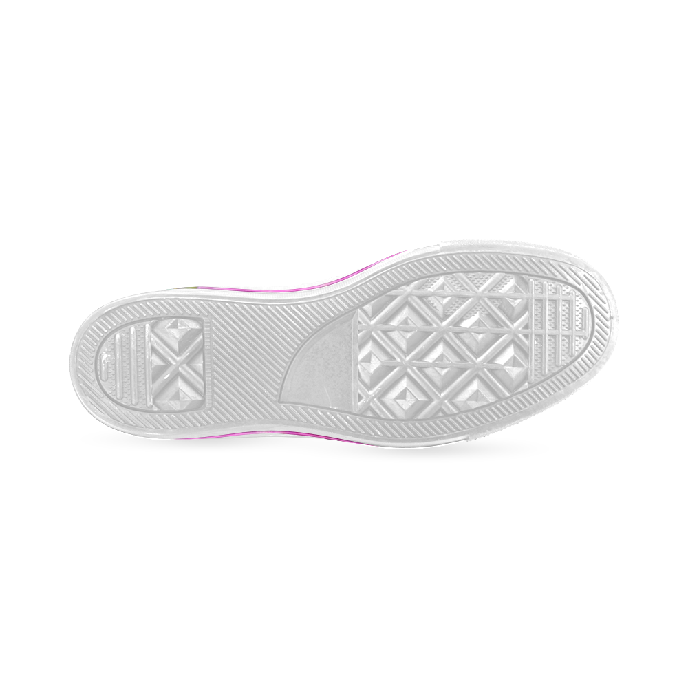 Musk Mallow Women's Classic High Top Canvas Shoes (Model 017) | ID: D165600