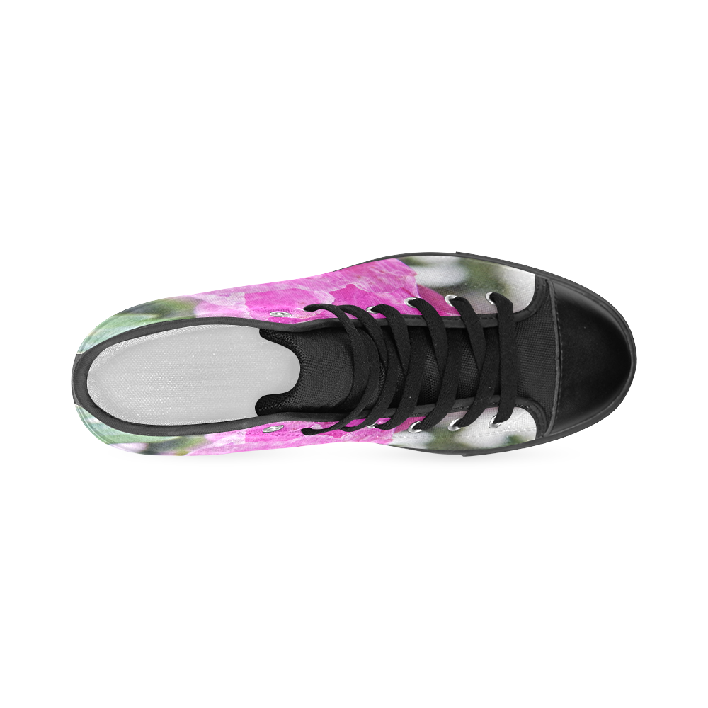 Musk Mallow Women's Classic High Top Canvas Shoes (Model 017) | ID: D165605