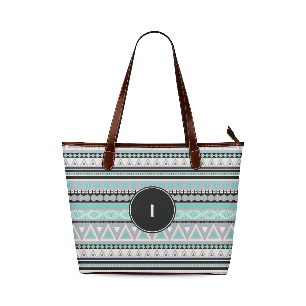 Borders Monogram I Shoulder Tote Bag (Model 1646) | ID: D164403