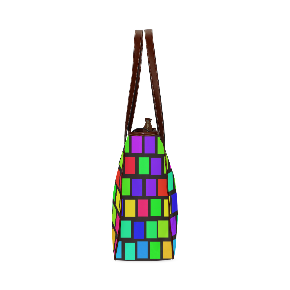colorful checkered Classic Tote Bag (Model 1644) | ID: D176285