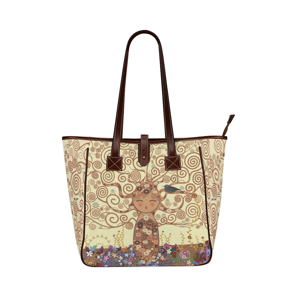 Kokeshi Tree of life Classic Tote Bag (Model 1644) | ID: D181811