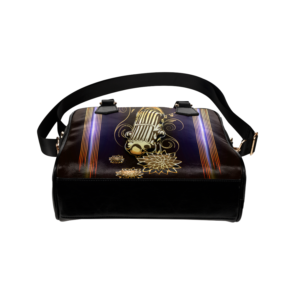 Music, microphone Shoulder Handbag (Model 1634) | ID: D183169